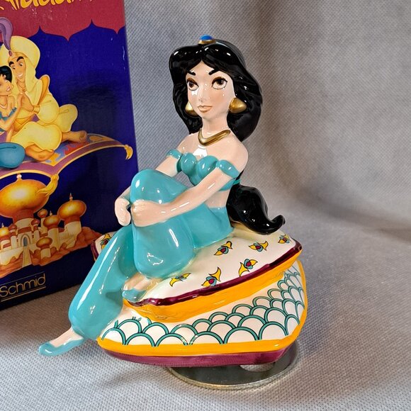 Schmid | Accents | Disney Aladdin Jasmine Rotating Music Box Schmid A ...